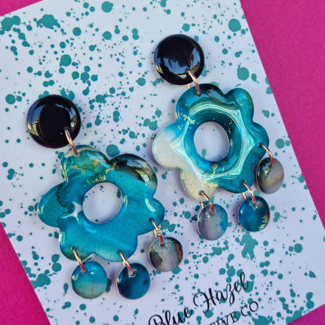 INTO THE BLUE DANGLES – Blue Hazel Creative Co